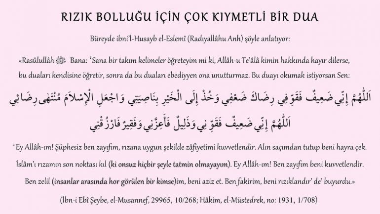 Rızık Duası'yla kazancınızı bereketlendirin >